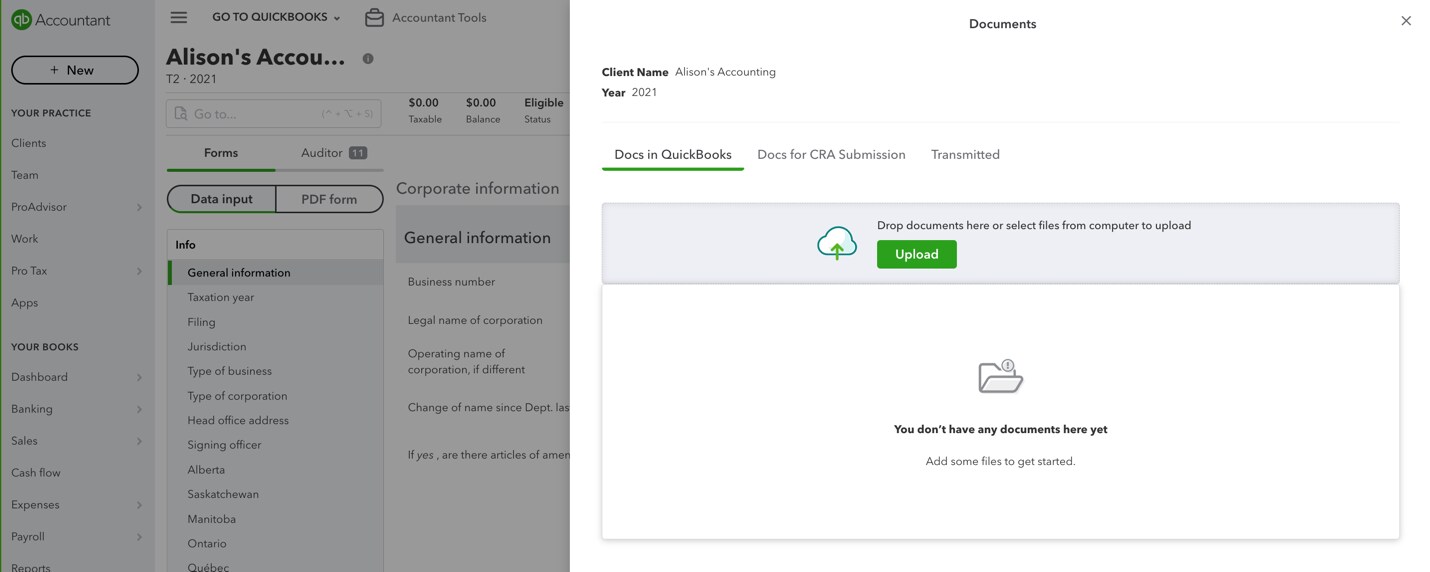 Attach and submit electronic documents via T1135, T1134, and T106 ...