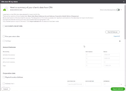 Downloading the T2 Notice of Assessment into Pro Tax