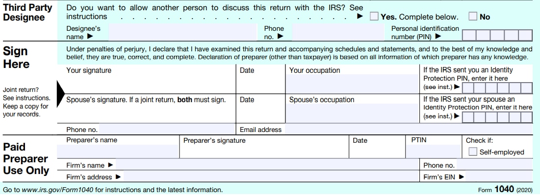 How to understand Form 1040