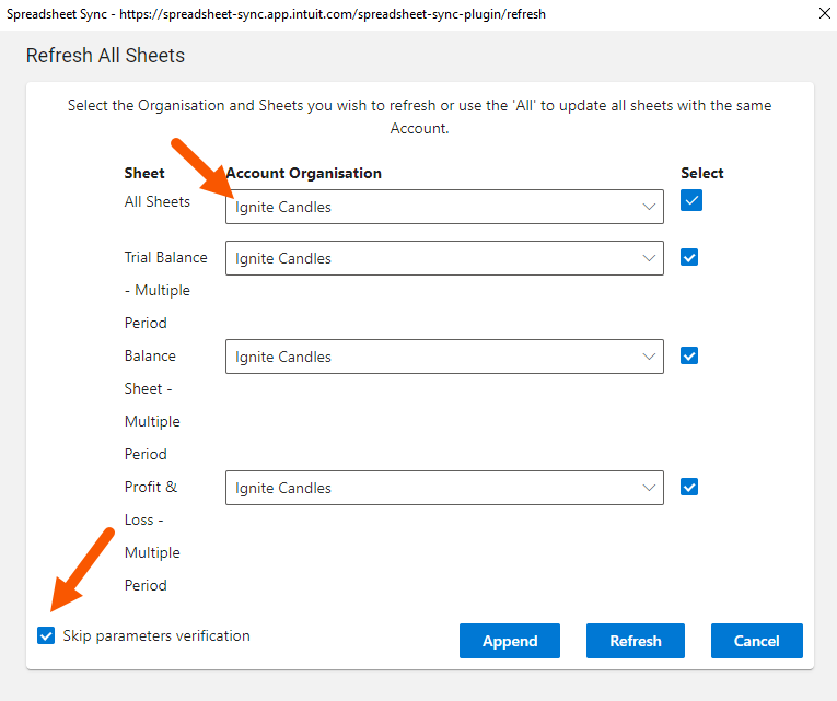 Using Spreadsheet Sync's advanced reports