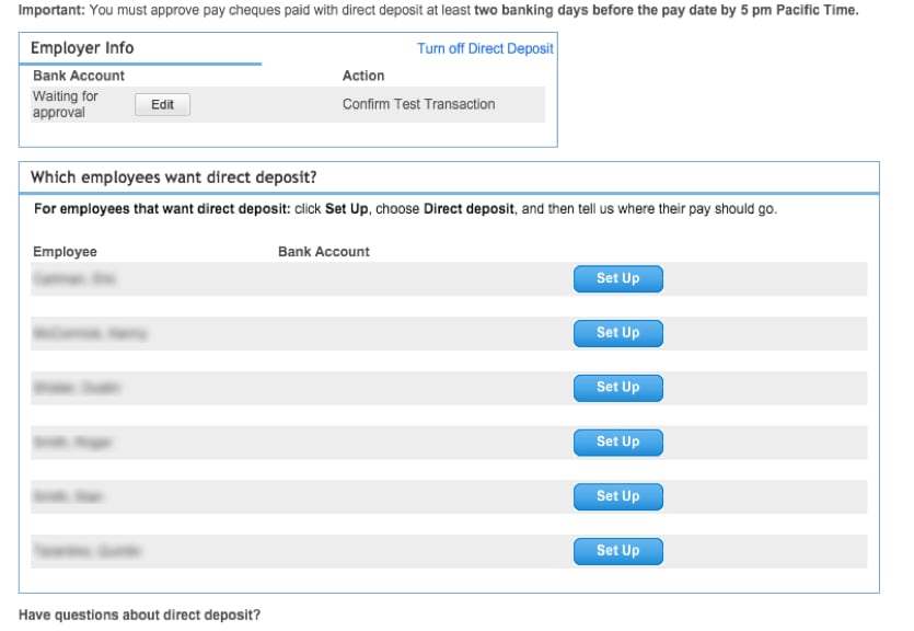 How to set up payroll direct deposit