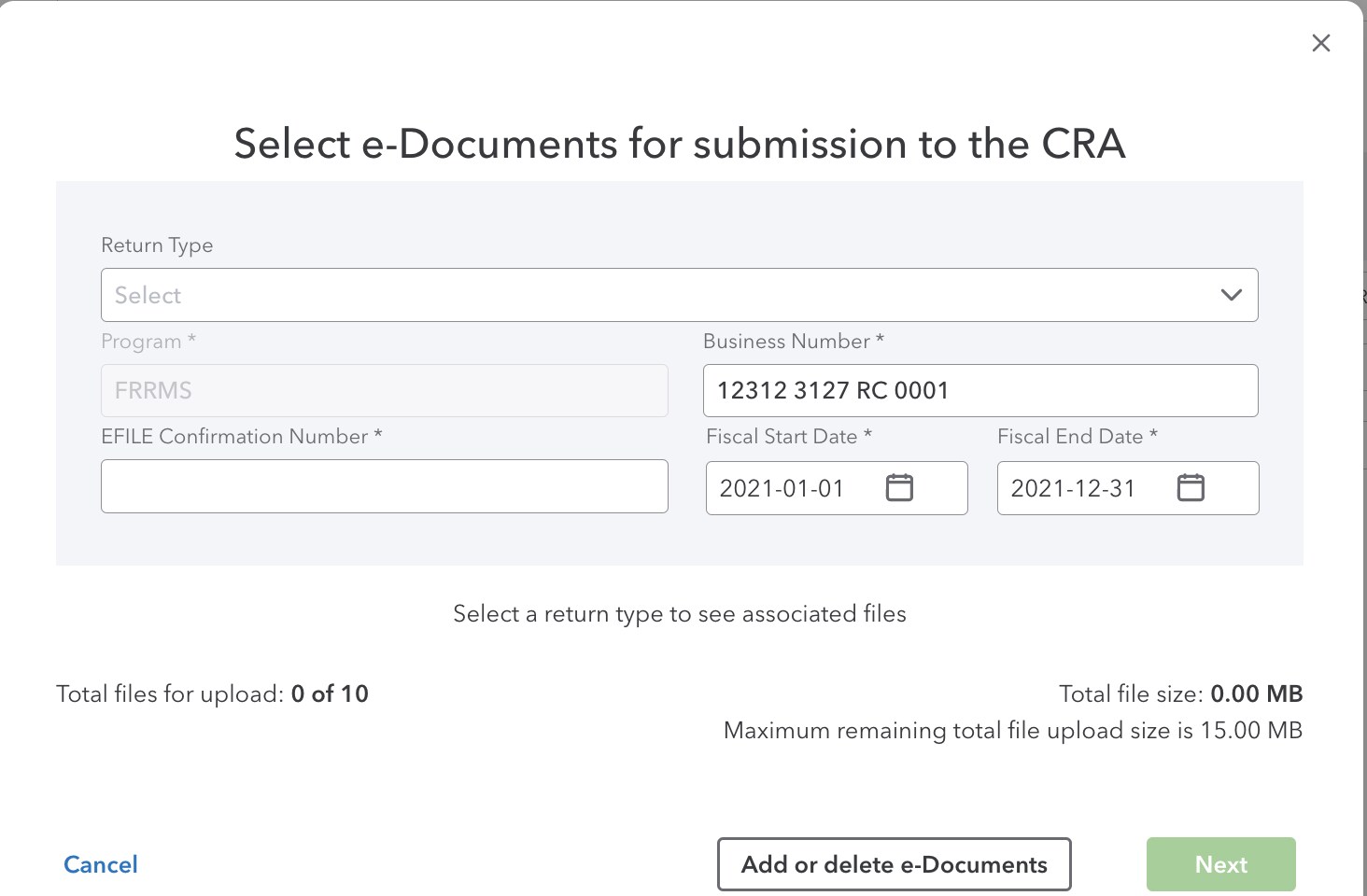 Attach and submit electronic documents via T1135, T1134, and T106 ...