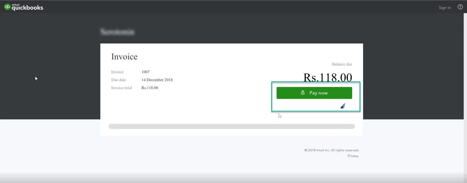 Payment enabled invoices—Razorpay