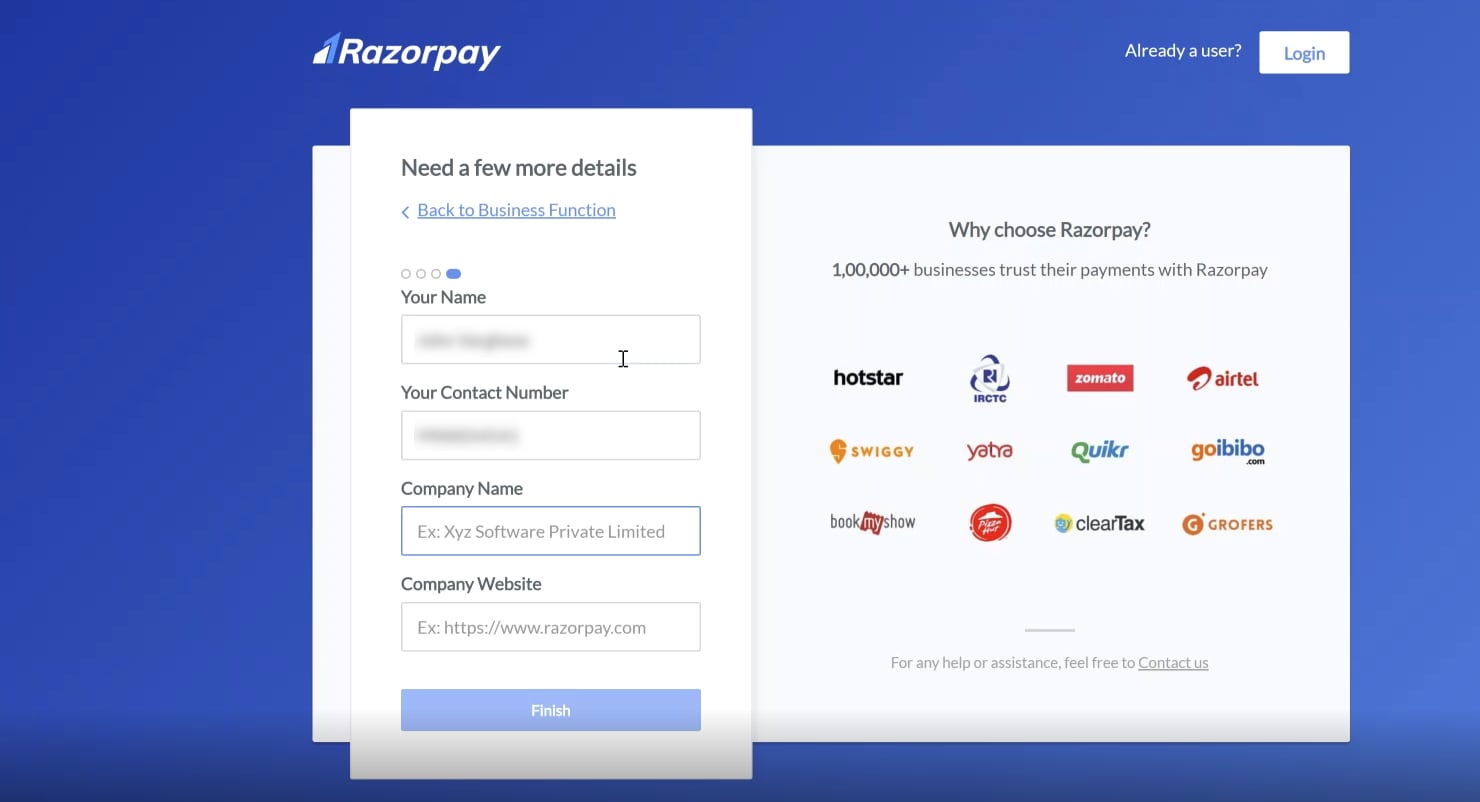 Payment enabled invoices—Razorpay