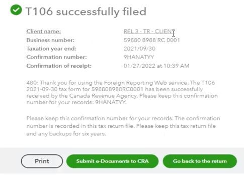 Attach and submit electronic documents via T1135, T1134, and T106 ...