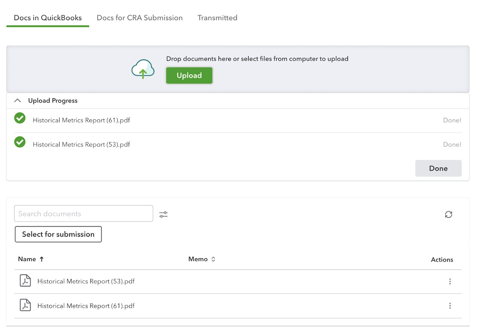 Attach and submit electronic documents via T1135, T1134, and T106 returns in ProTax