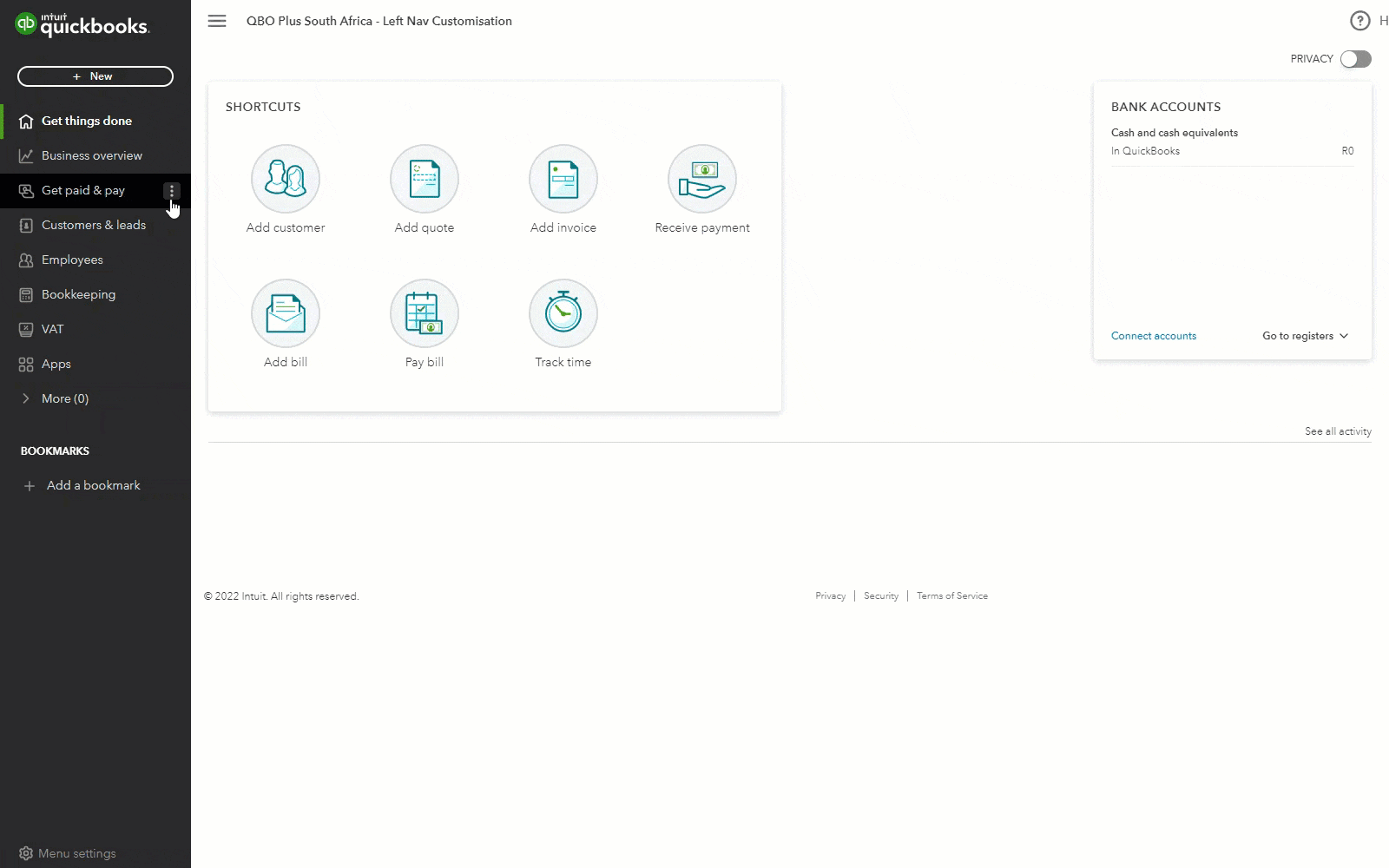 Understand the navigation menu in QuickBooks Online