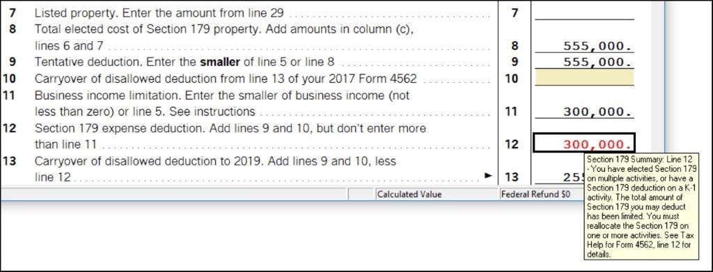 Allocating Section 179 on Multiple Activities (Bus... - Intuit ...